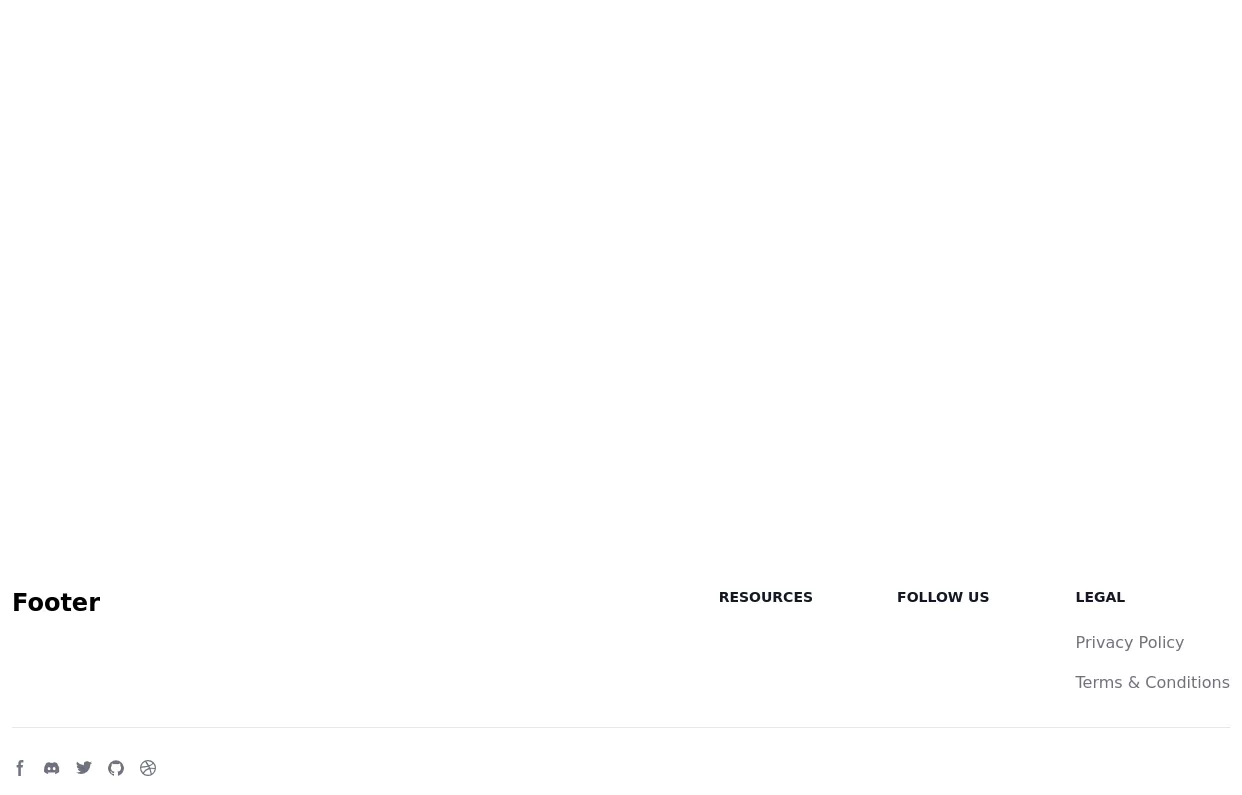 Responsive Footer Tailwind Css Example