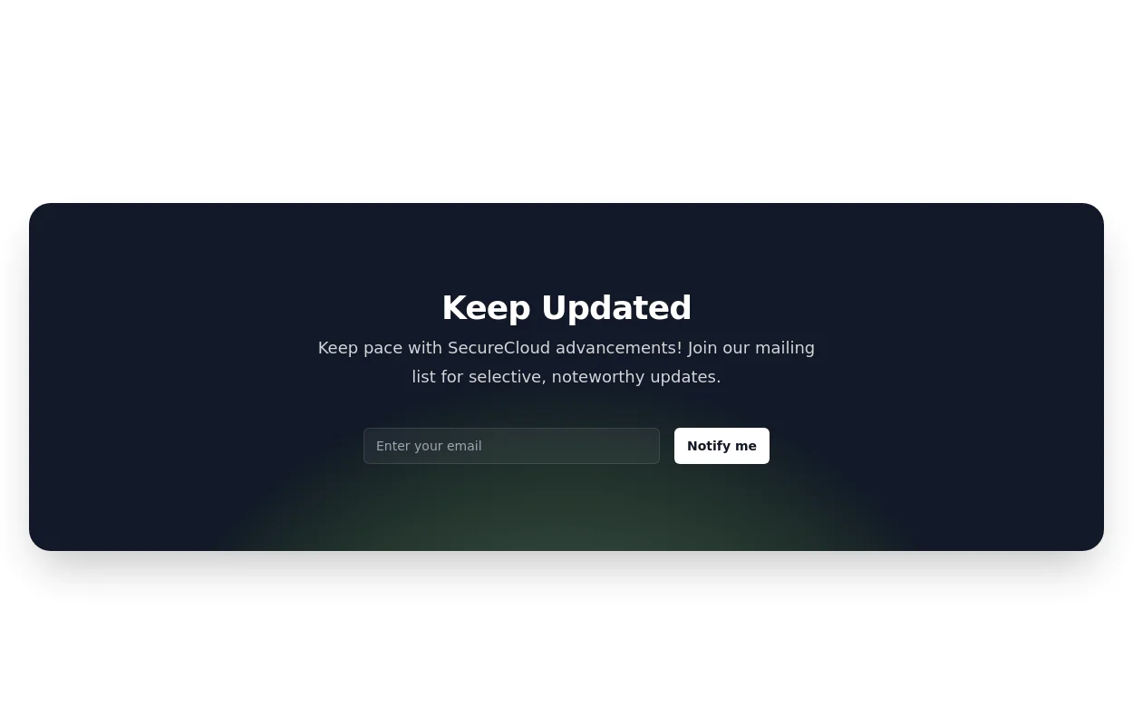 Newsletter Subscription Form Tailwind Css Example