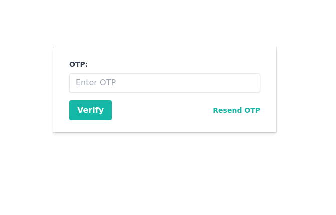 Verify Otp Form Tailwind Css Example 7550