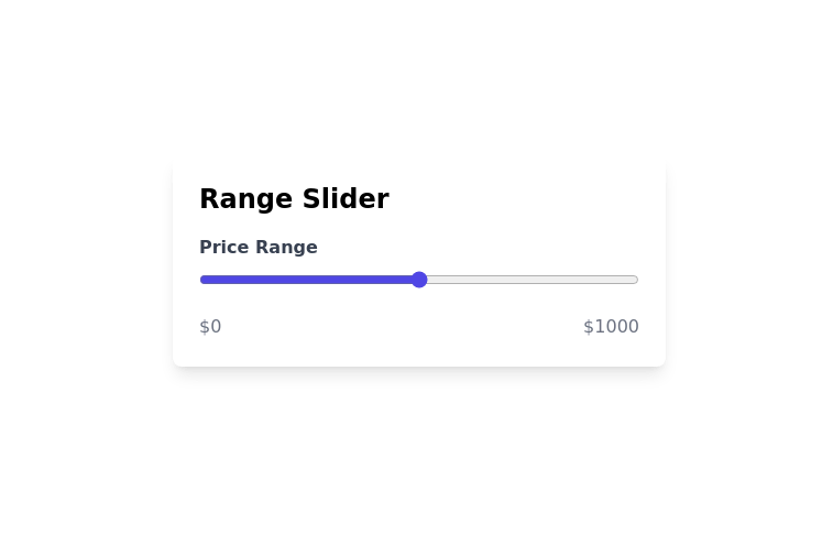 Simple Range Slider Tailwind Css Example 4127
