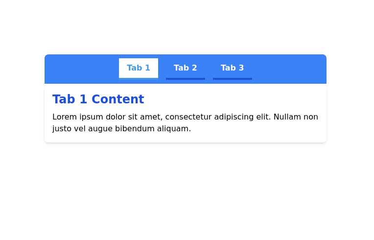 Tab Navigation Buttons Tailwind Css Example