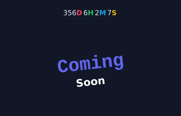 Animated Coming Soon Page 2 Tailwind Css Example