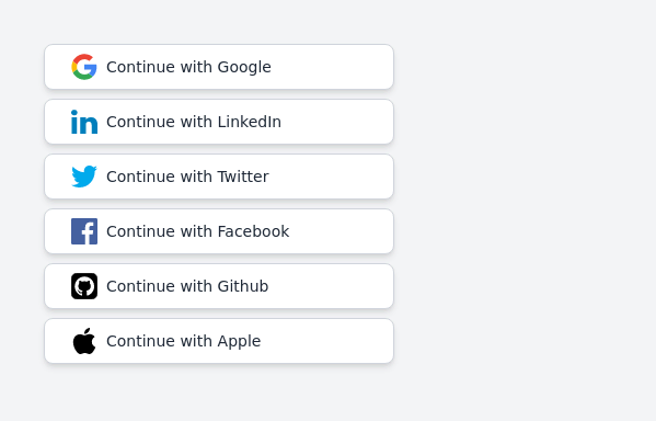 Login Form With Social Login Buttons Tailwind Css Example