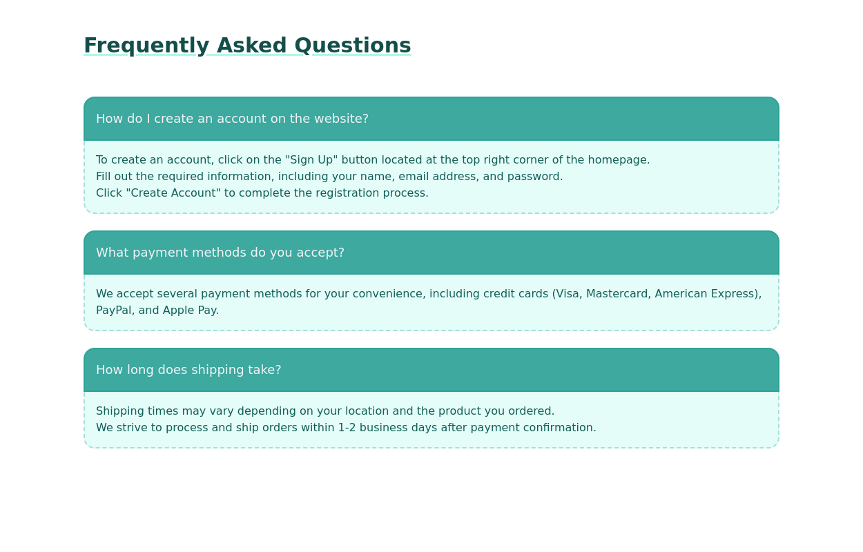 Accordion Faq Tailwind Css Example