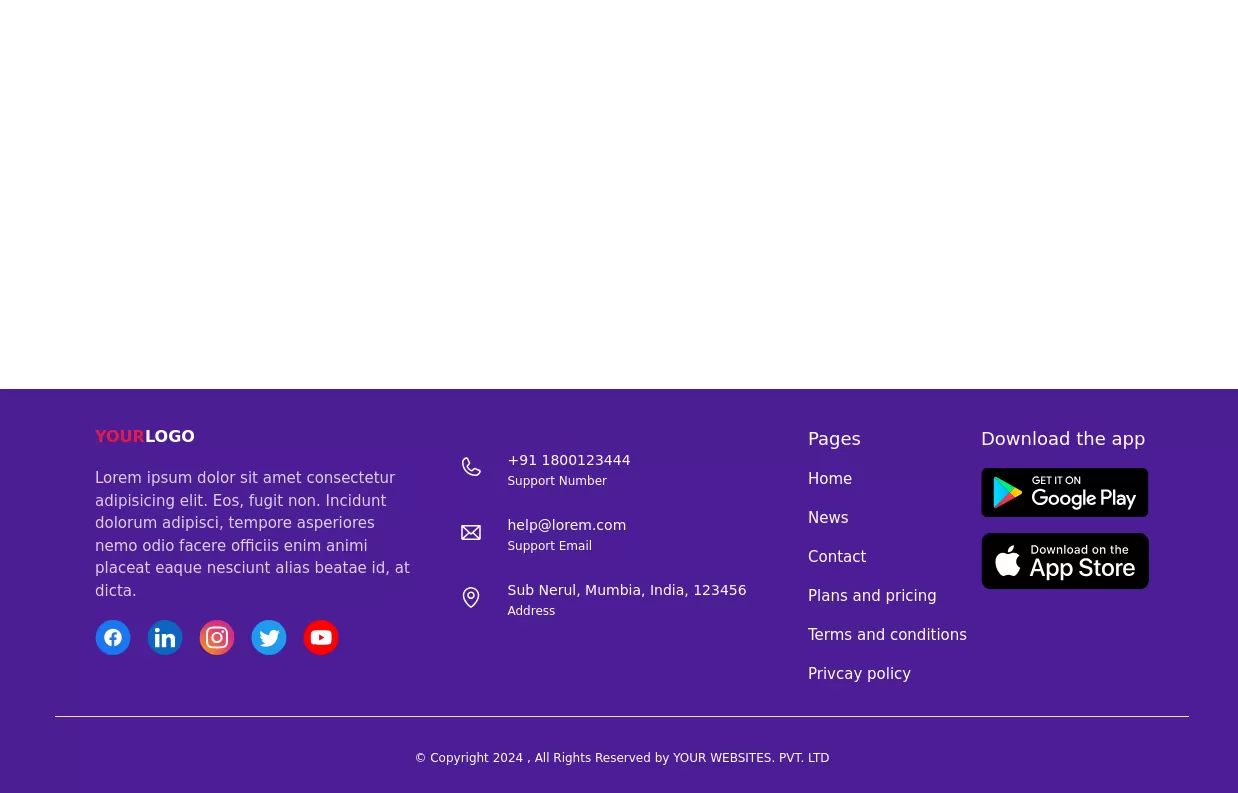 83 Free Footer Examples In Tailwind Css