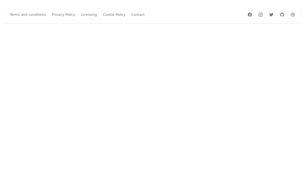 Modern Responsive Footer With Tailwind Css Tailwind Css Example