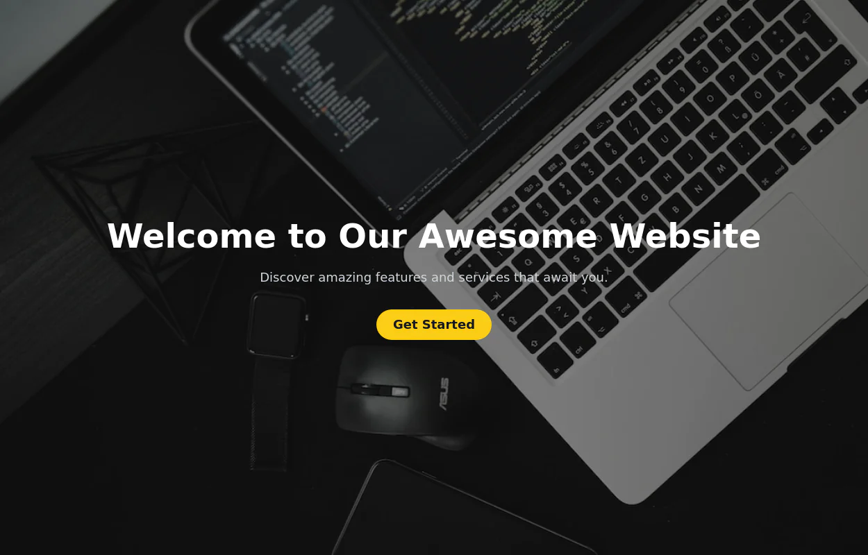 Hero With Video Background Tailwind Css Example
