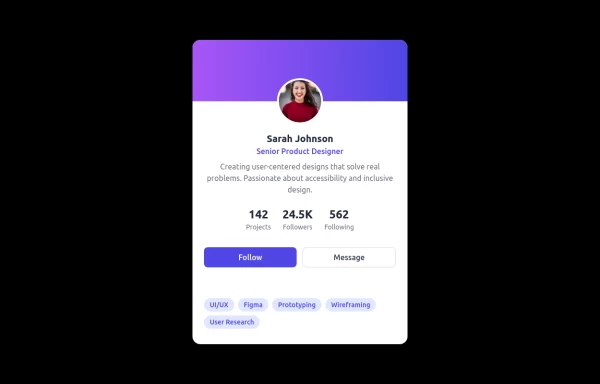Profile Card Tailwind Css Example