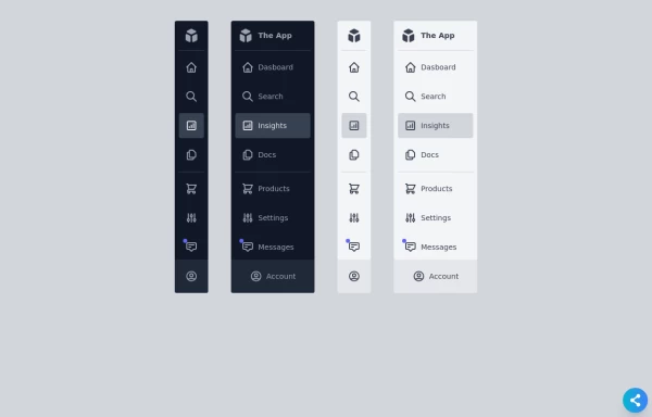 Sticky Sidebar Menu For Big Screens Tailwind Css Example