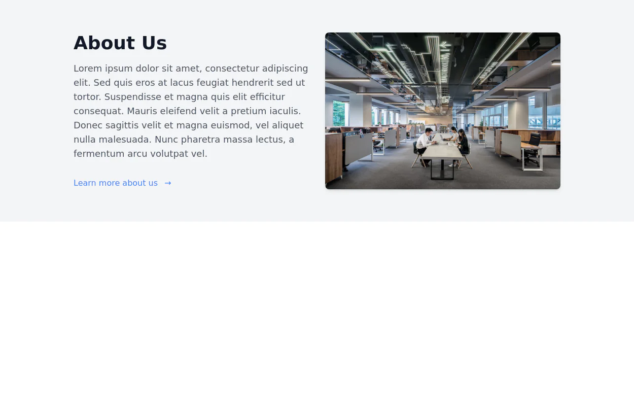 About Me Section With Image Tailwind Css Example