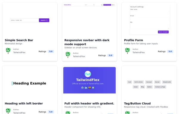 Bento Grids Tailwind Css Example
